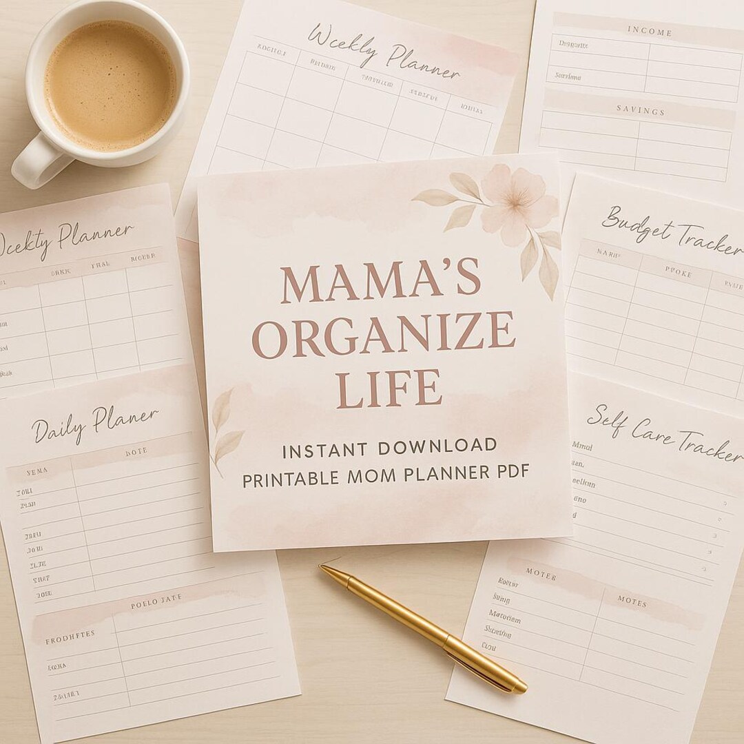 Mom's Organize Life Planner Bundle! Printable Mom Planner | Watercolor ...