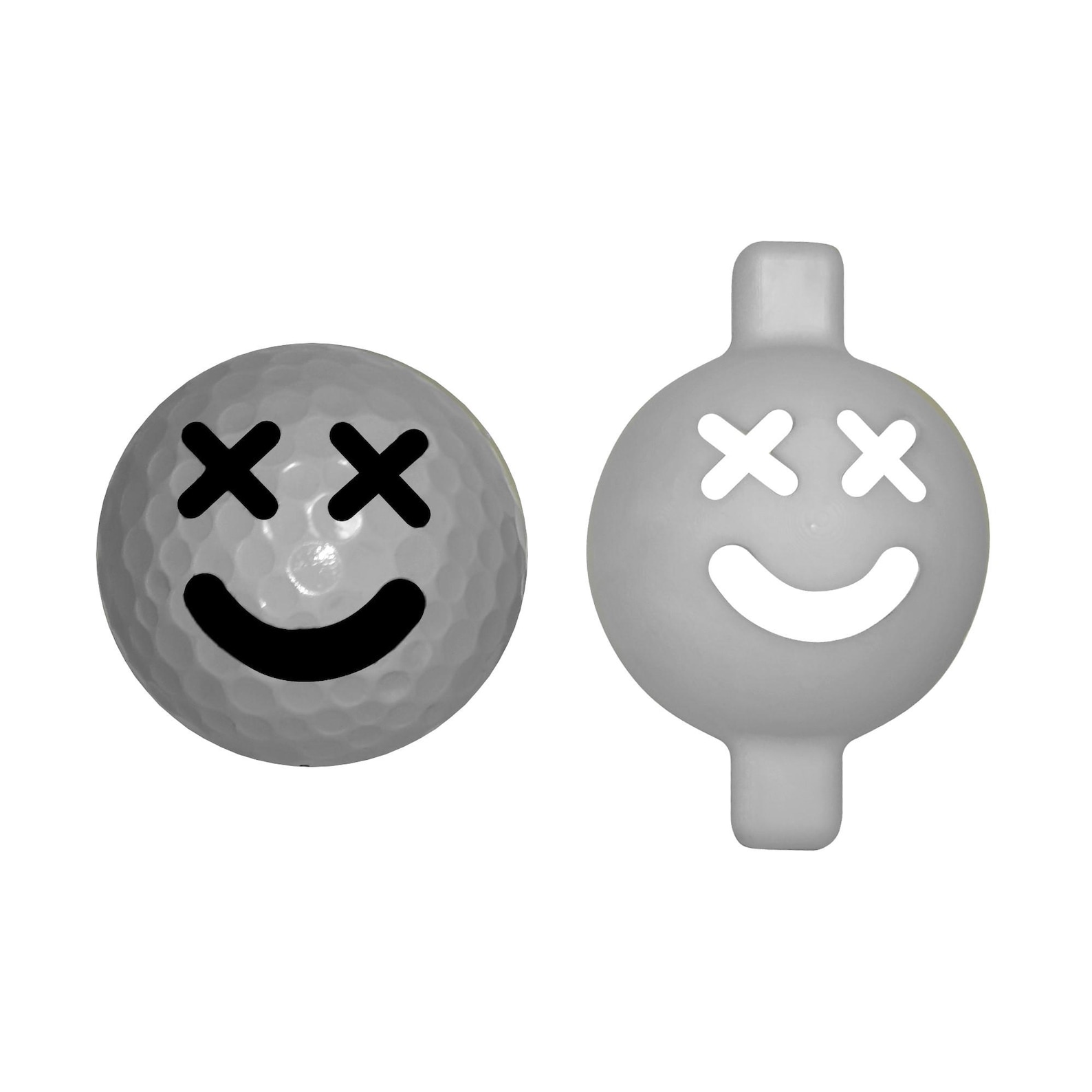 Smashed Smiley Face, X Eyes, Golf Ball Stencil, Marker, Personalize ...
