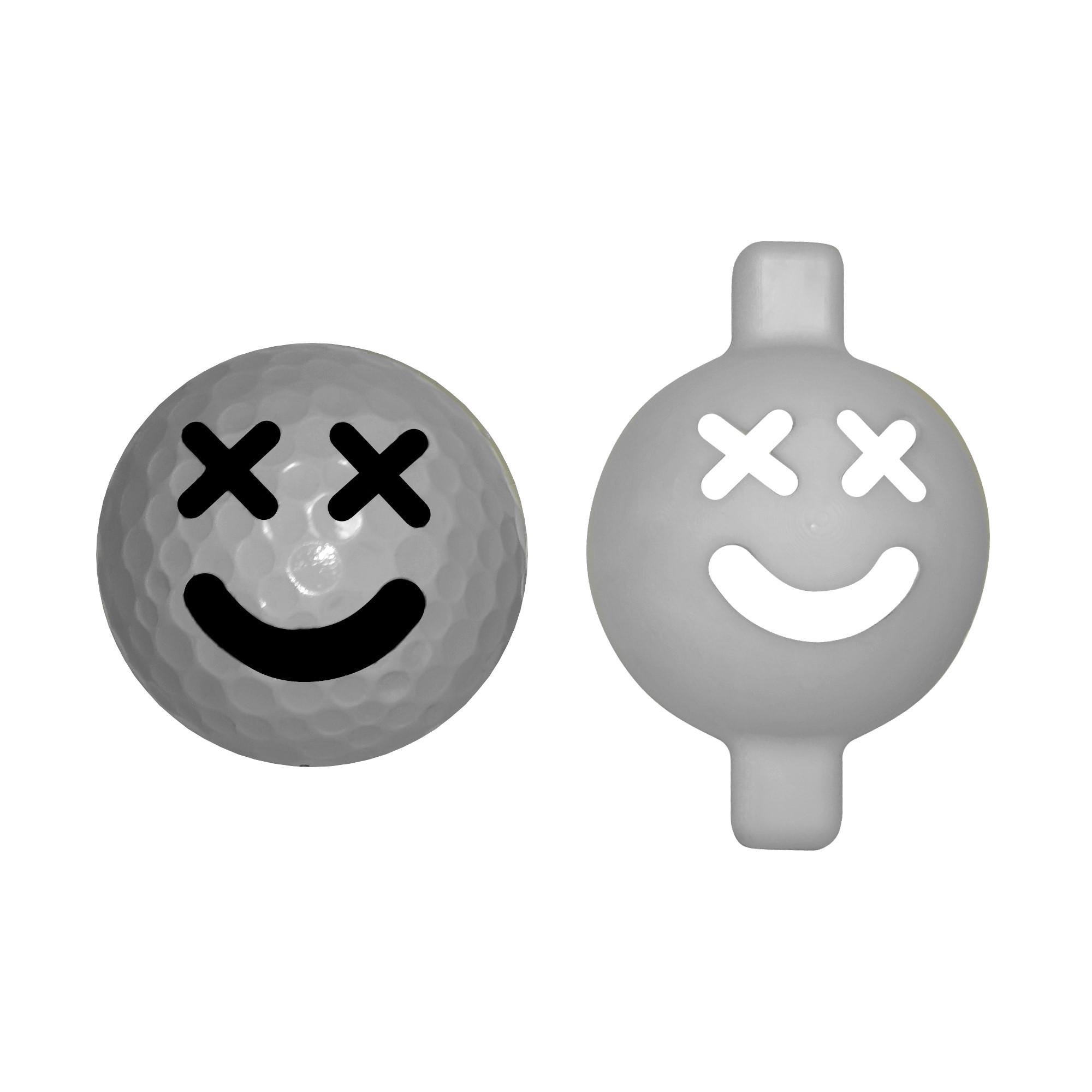 Smashed Smiley Face, X Eyes, Golf Ball Stencil, Marker, Personalize ...