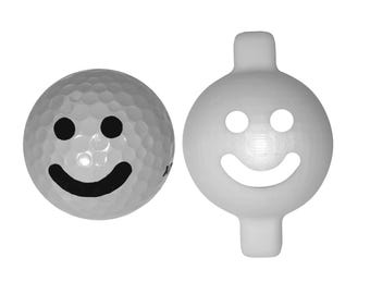 Smashed Smiley Face, X Eyes, Golf Ball Stencil, Marker, Personalize ...