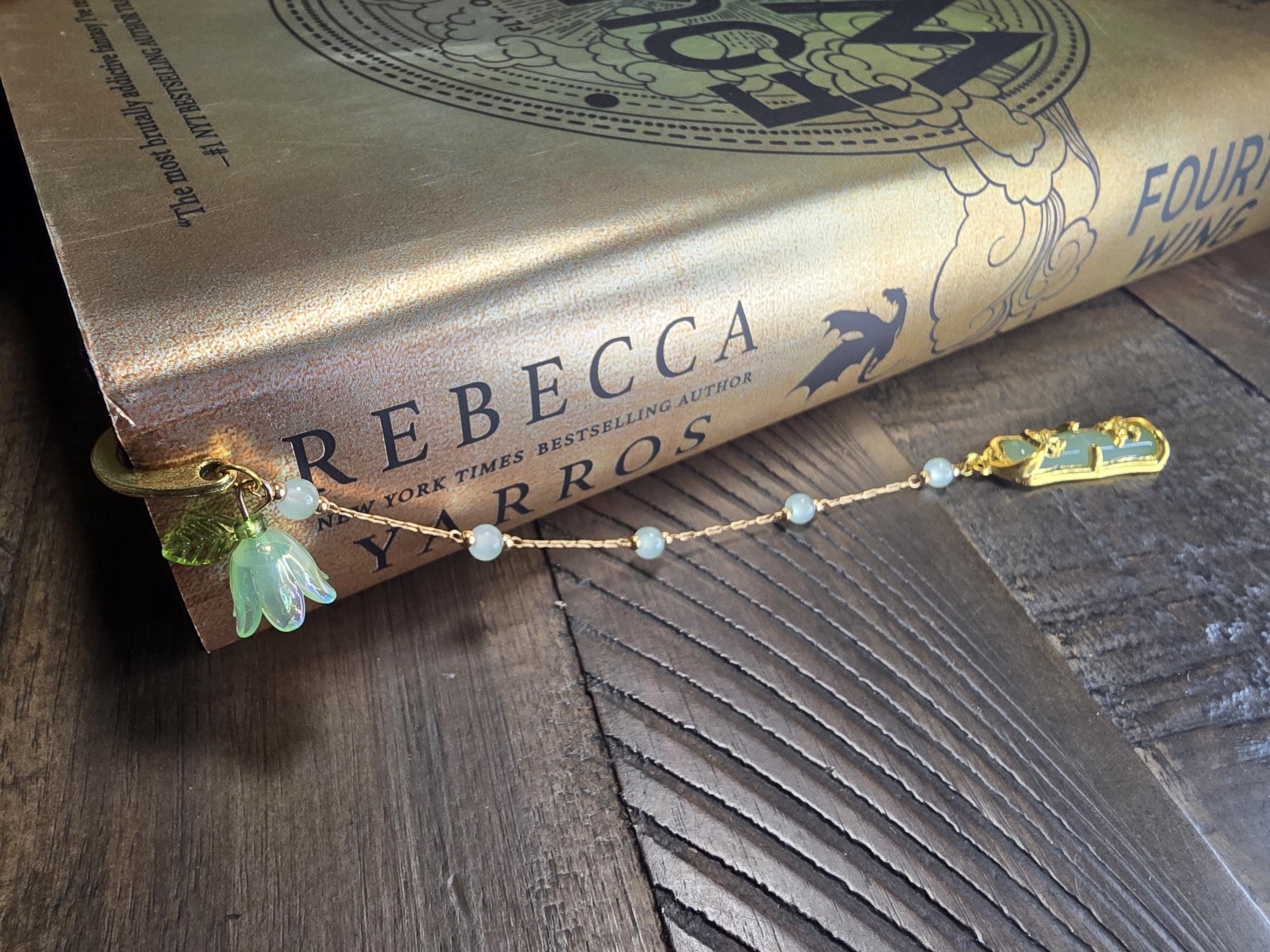 Jade Bamboo Bookmark | Chain Bookmark - Etsy