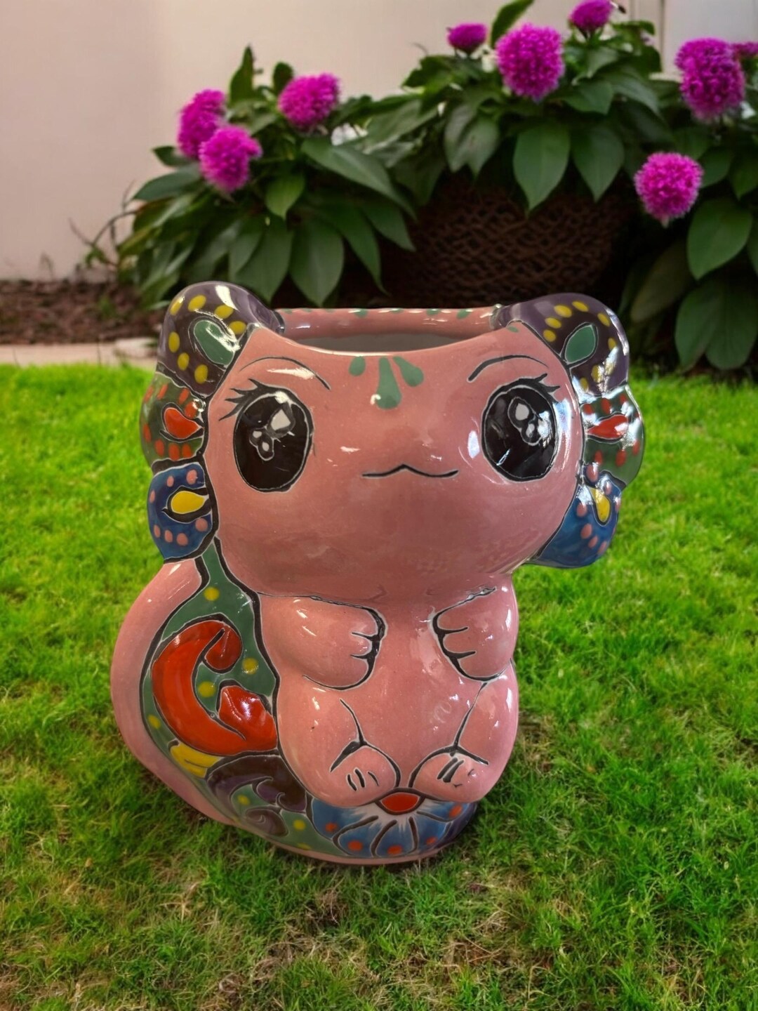 Cute Hand Painted Axolotl Planter Pot - Etsy