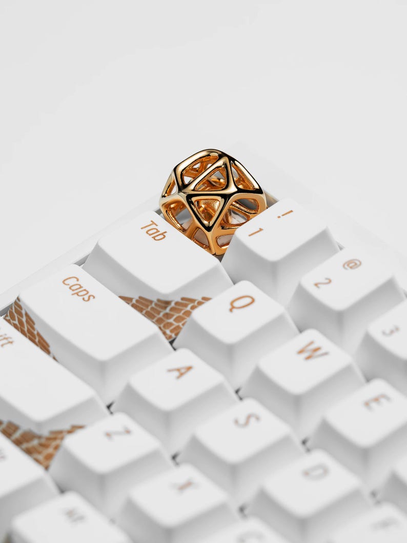 Laser-cut Openwork Metal Keycaps, Artisan Keycap Sci-fi Skeletonized ...
