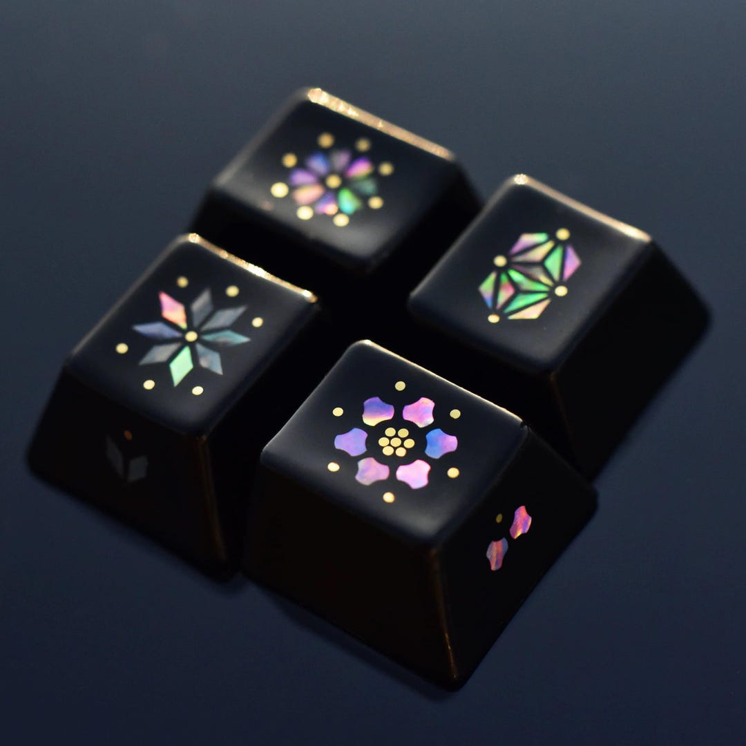 Raden Ceramic Artisan Keycap Real Mother of Pearl Inlay Urushi Lacquer ...