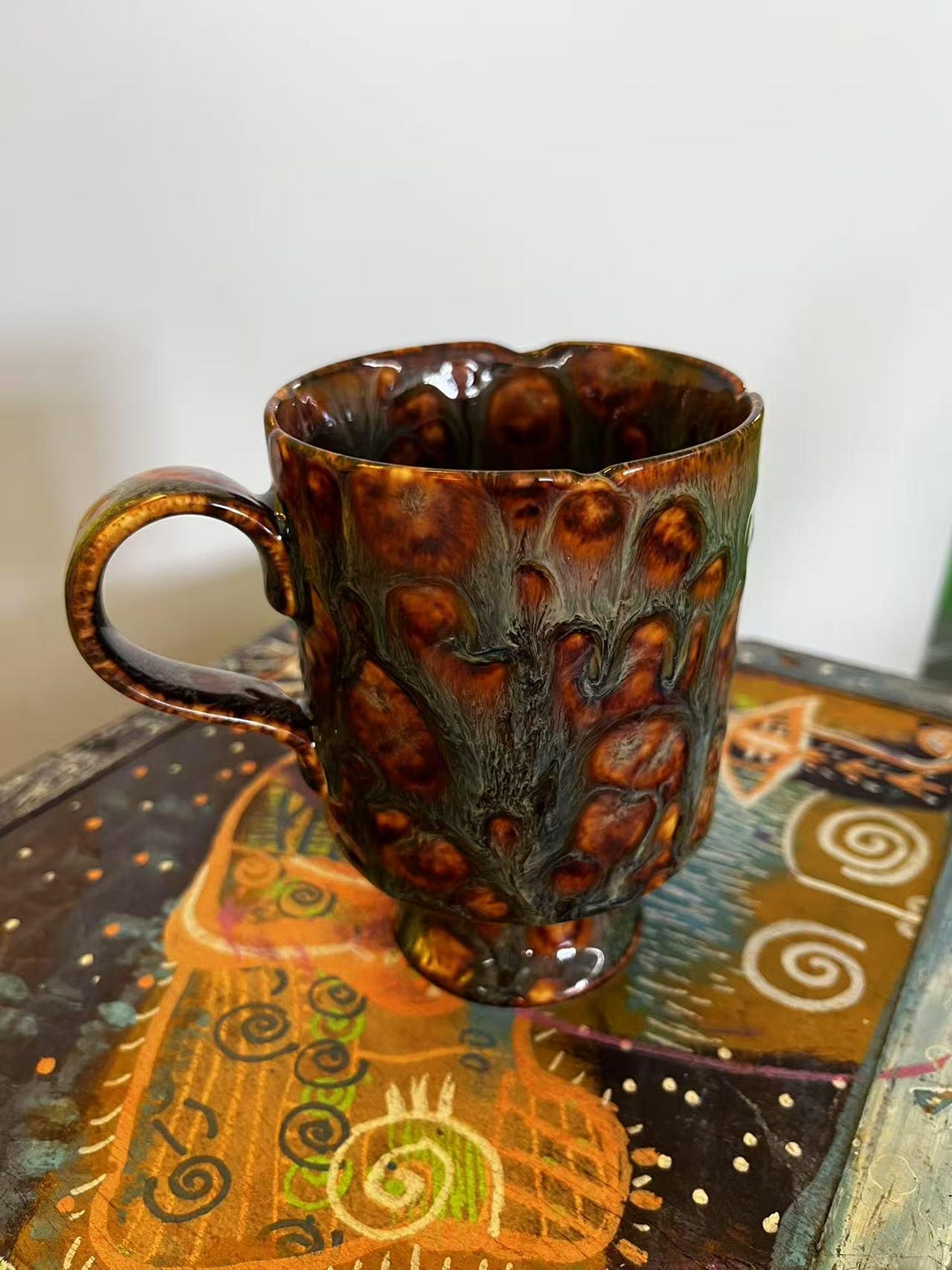 Ceramic Mug, Pottery Mugs – Molten Glaze, Unique Glazed Ceramic Coffee ...