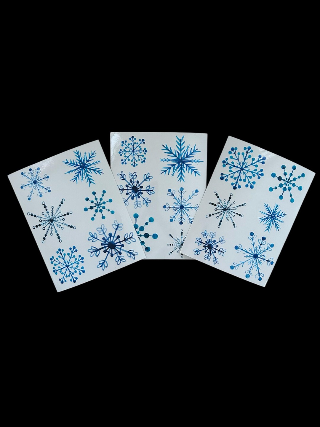 Blue Snowflakes Window Clings - Etsy