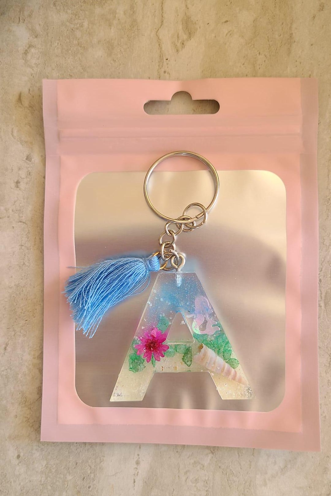 CUSTOM Keychain Resin/epoxy Letter Color of Choice - Etsy