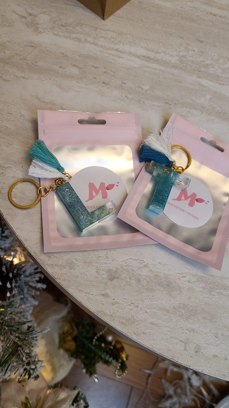 CUSTOM Keychain Resin/epoxy Letter Color of Choice - Etsy