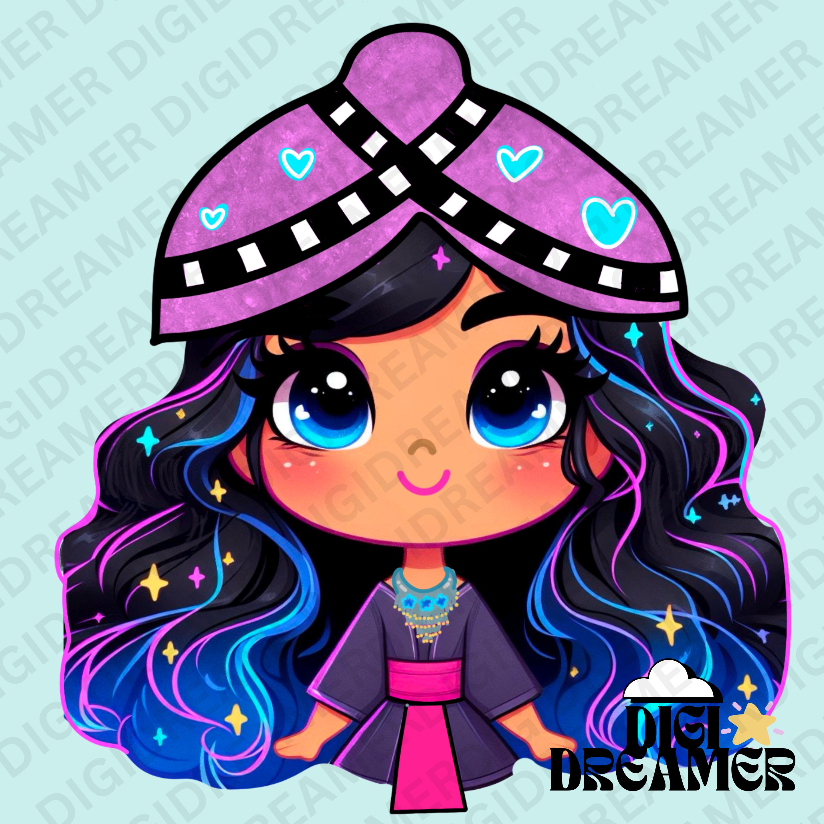 Hmong Chibi Girl Starlight PNG - Etsy