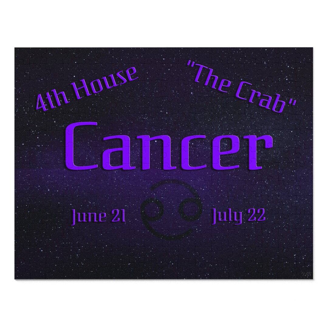 Cancer Zodiac Sign Jigsaw Puzzle, Custom Astrology Puzzle, Personalized ...