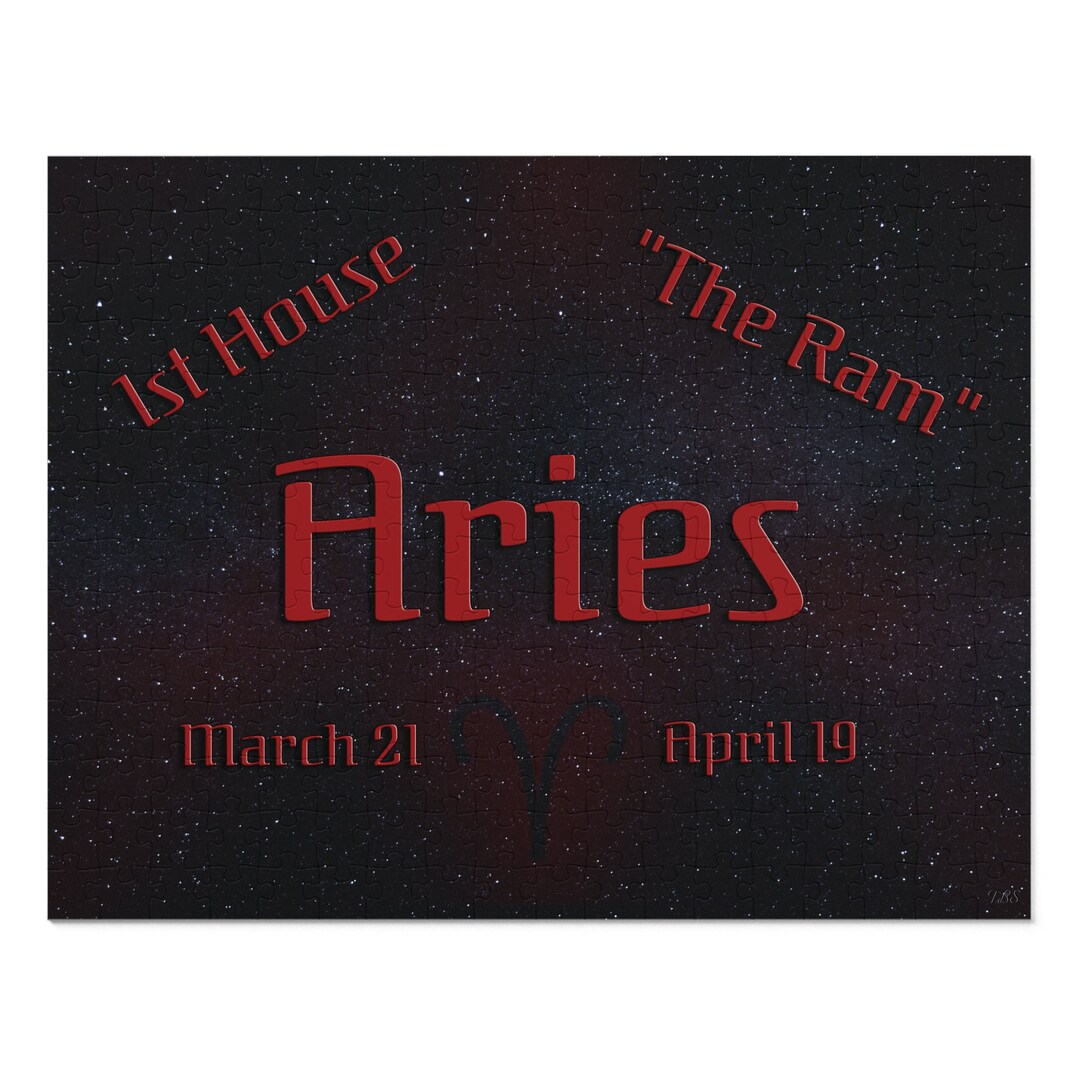 Aries Zodiac Sign Jigsaw Puzzle, Custom Astrology Puzzle, Personalized ...
