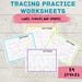 Practice Tracing Worksheet | Broken Lines, Curves & Basic Shapes | 27 ...