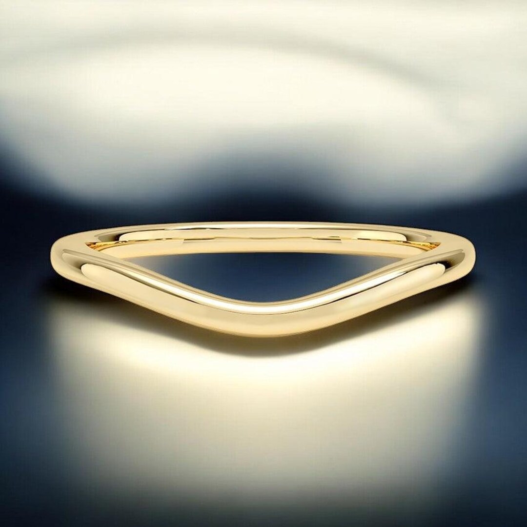 1.5mm Curved Wedding Ring - Etsy