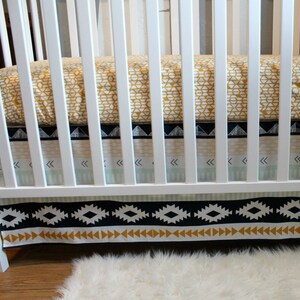 Aztec Modern Crib Skirt Arid Horizon Baby Boy Crib Bedding - Etsy