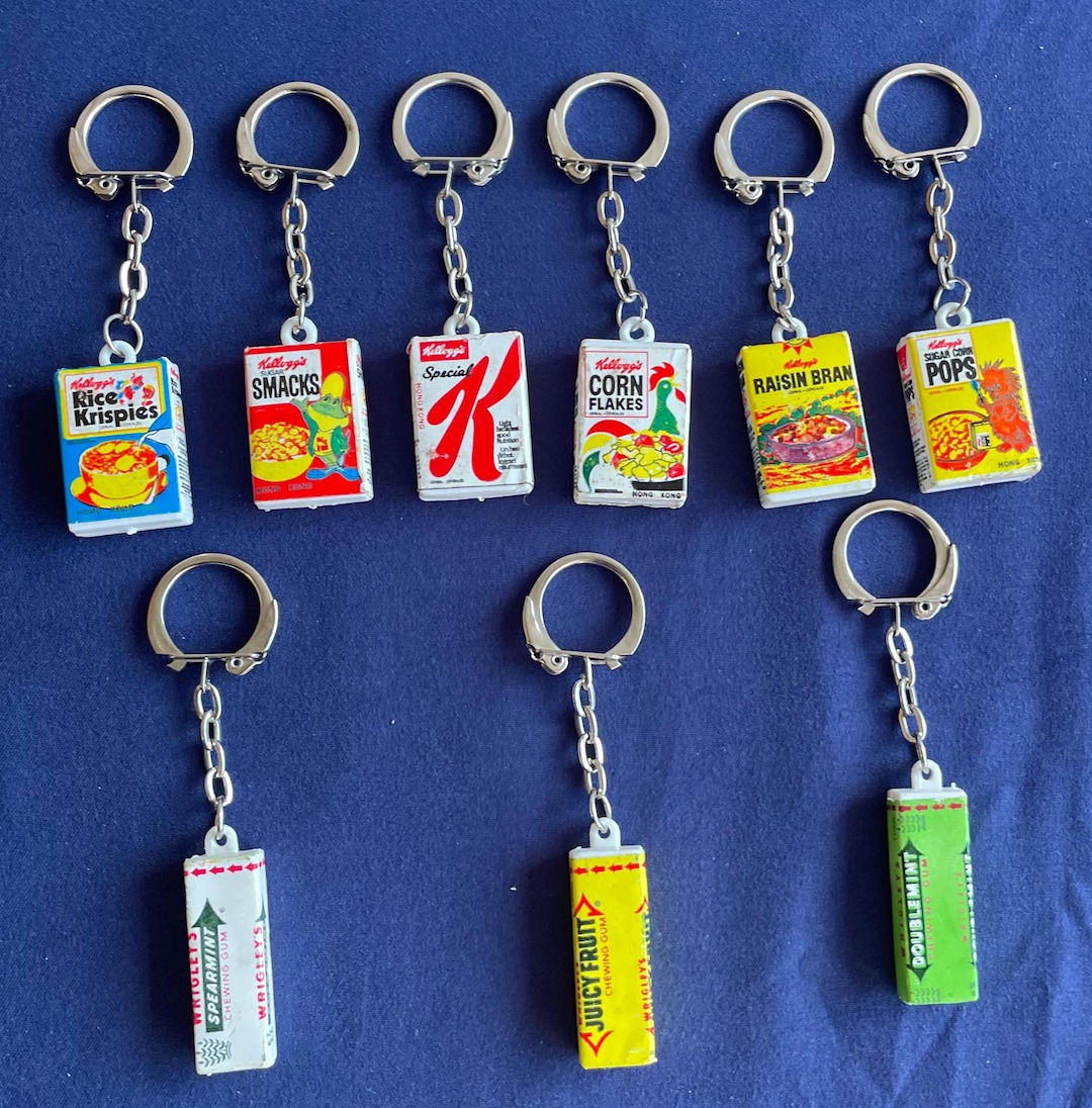 1980s Cereal and Gum Plastic Charm Keychains RARE & RETRO! - Etsy
