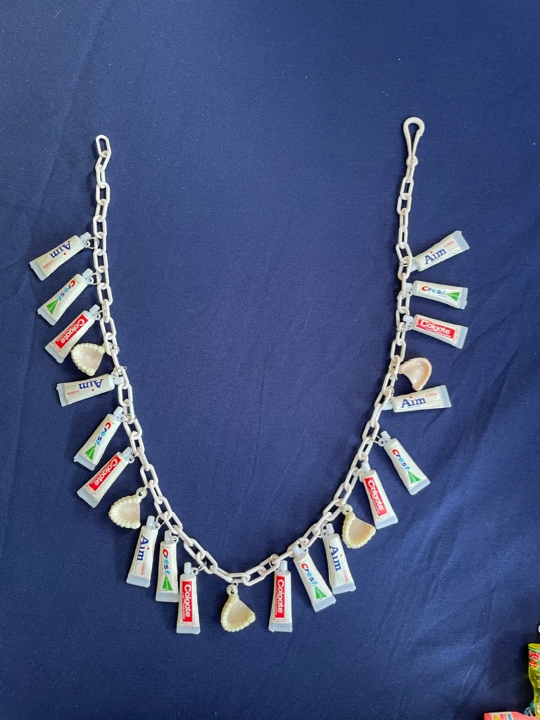Vintage 1980s Plastic Teeth and Toothpaste Necklace With 20 Charms - Etsy