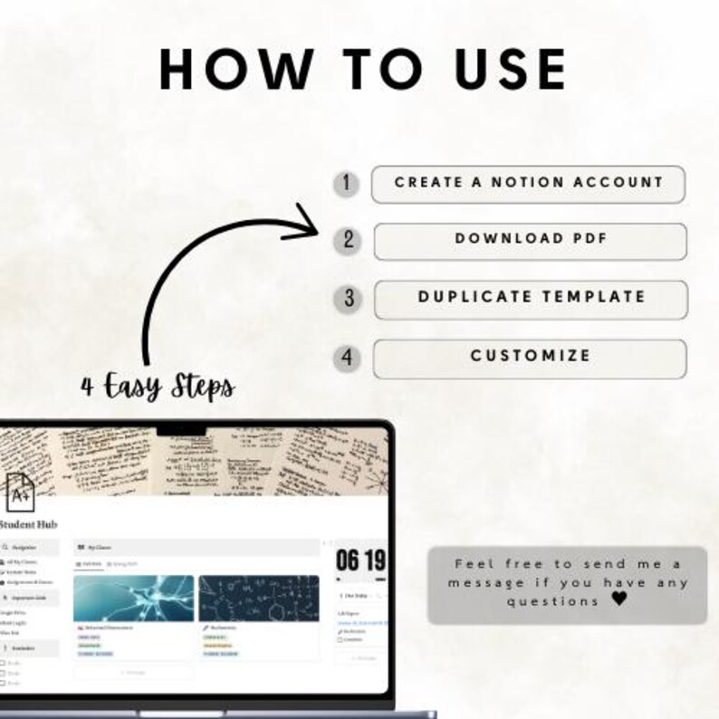 Notion Student Planner, Notion Template, Notion Planner, Notion Life Planner, Aesthetic Notion ...