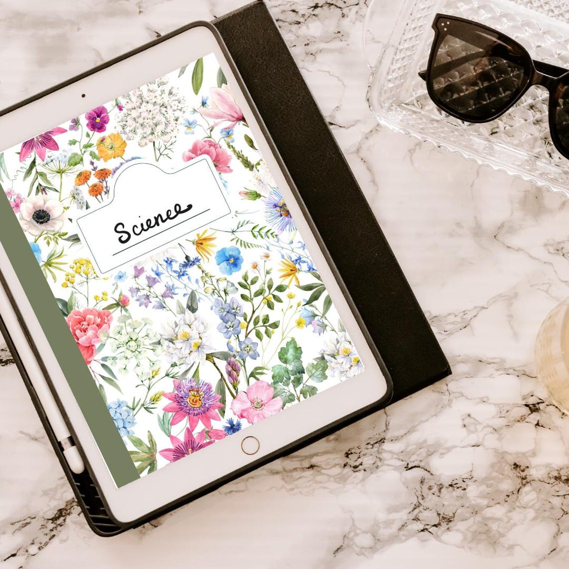 Floral Digital Notebook Covers, Minimalist Aesthetic, Goodnotes Covers ...