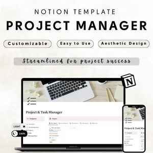 Notion Project Manager, Notion Task Manager, Notion Template, Notion Planner, Notion Life ...