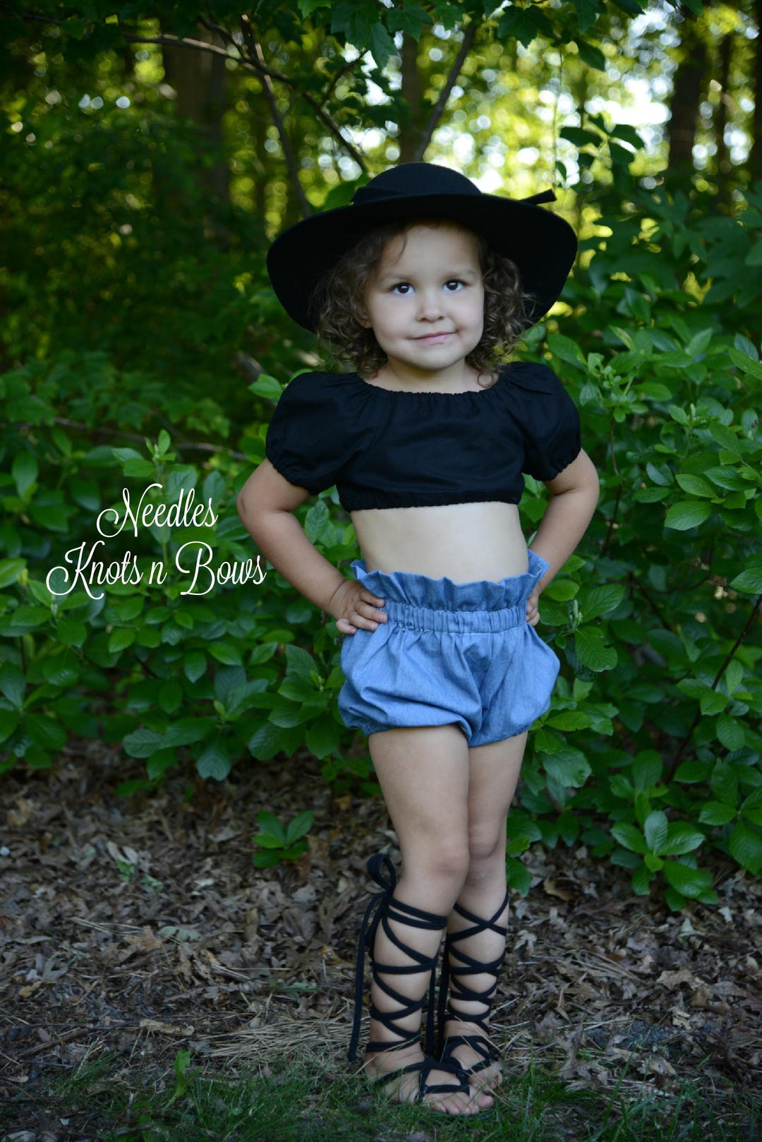 Girls Black Crop Top, Boho Crop Top for Baby / Toddlers, White - Pink ...