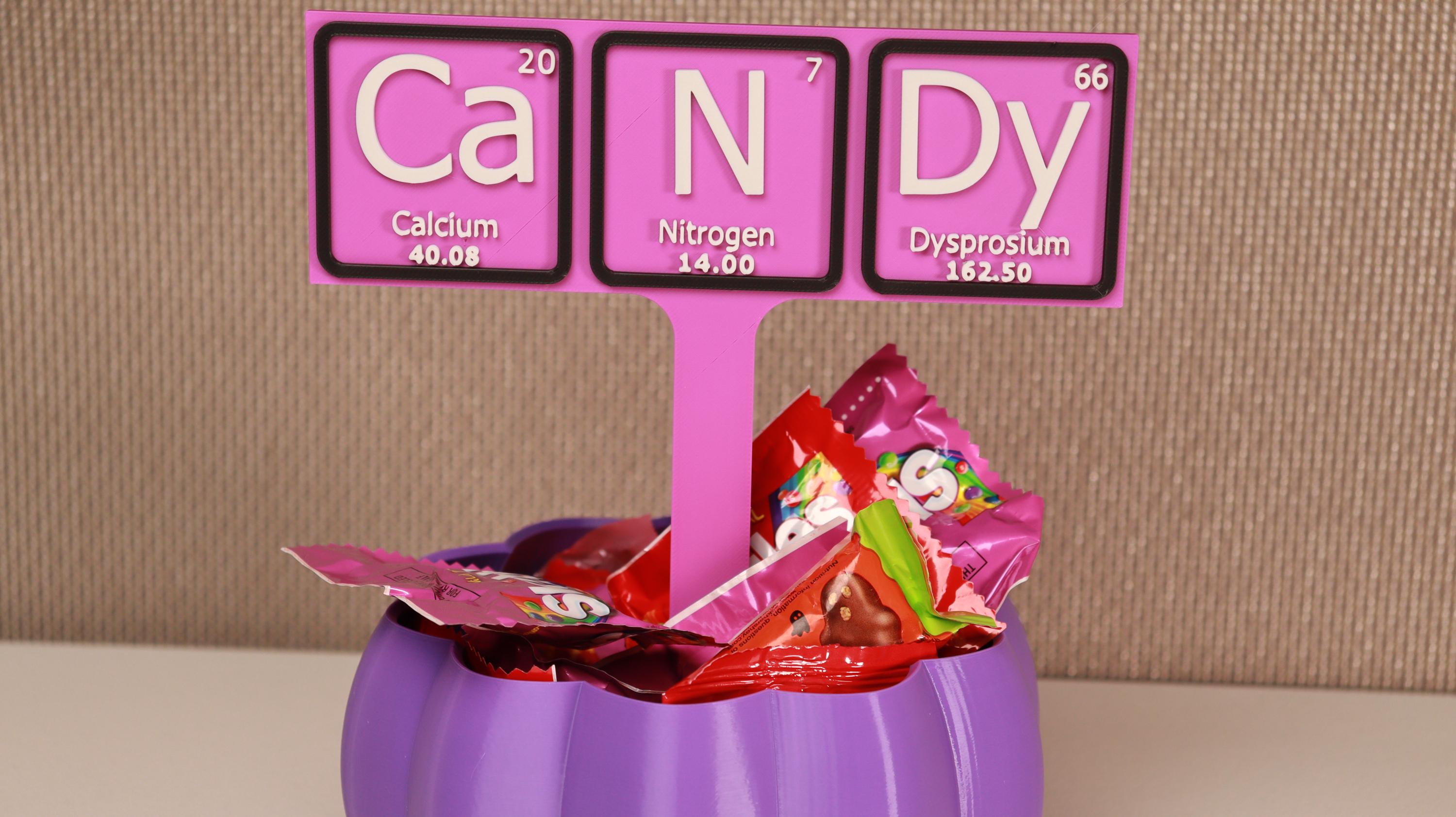 Candy Periodic Table Sign 3D Printed Teacher's Gift, Classroom Reward ...