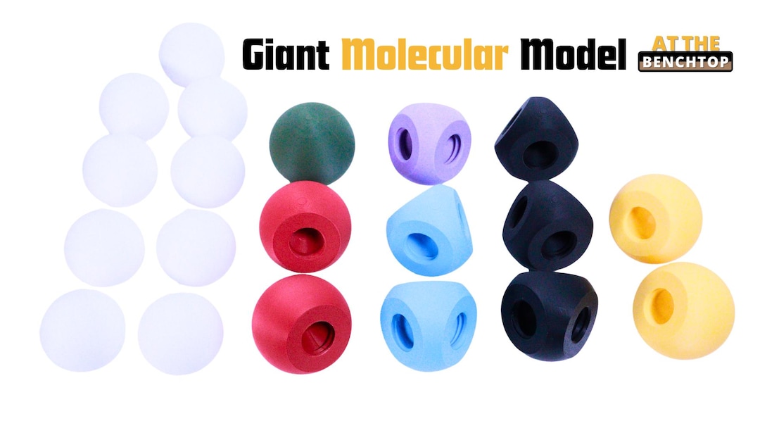 Giant 3D Printed Molecular Model Set: Chemistry Classroom Teaching - Etsy