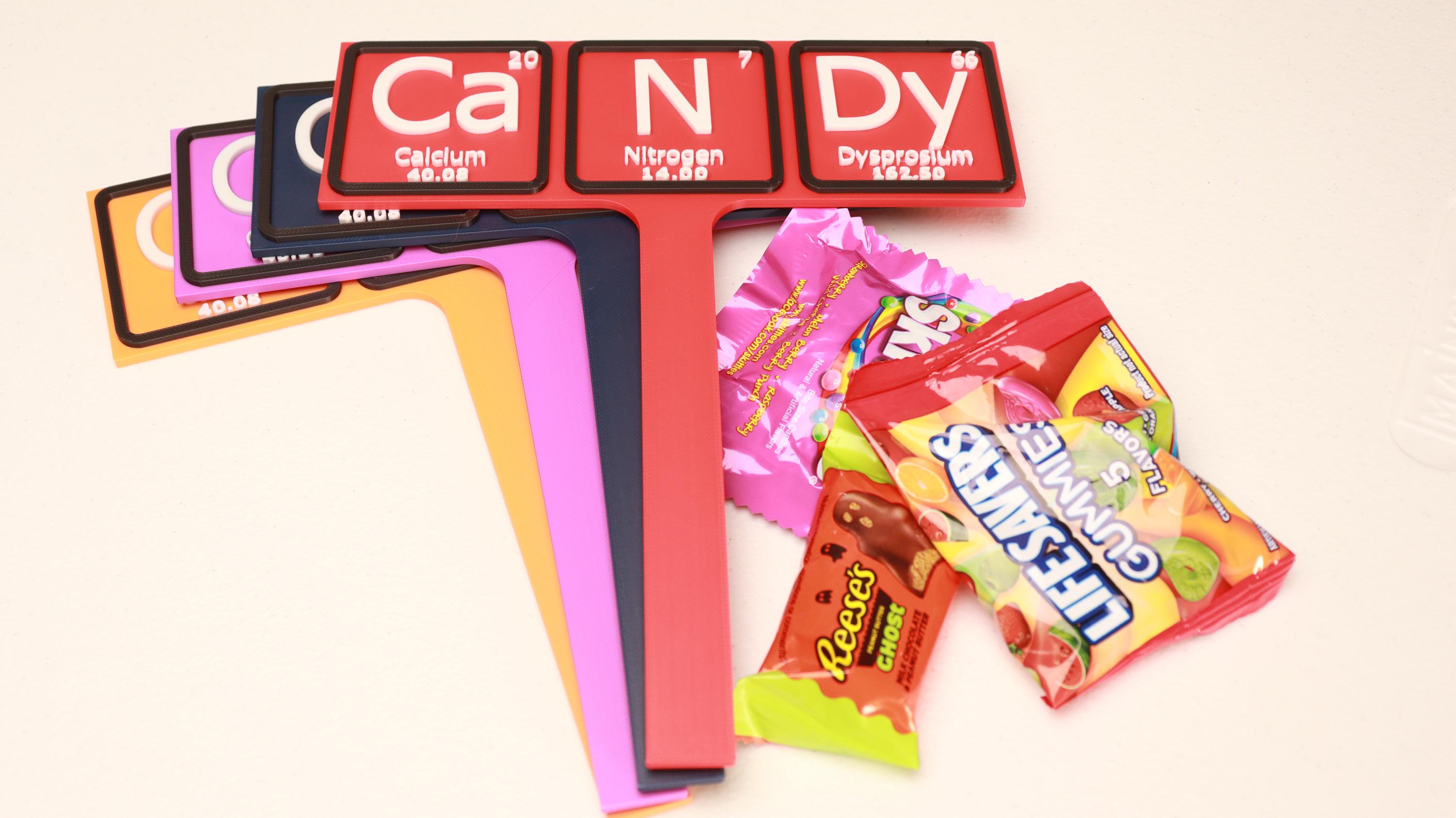 Candy Periodic Table Sign 3D Printed Teacher's Gift, Classroom Reward ...