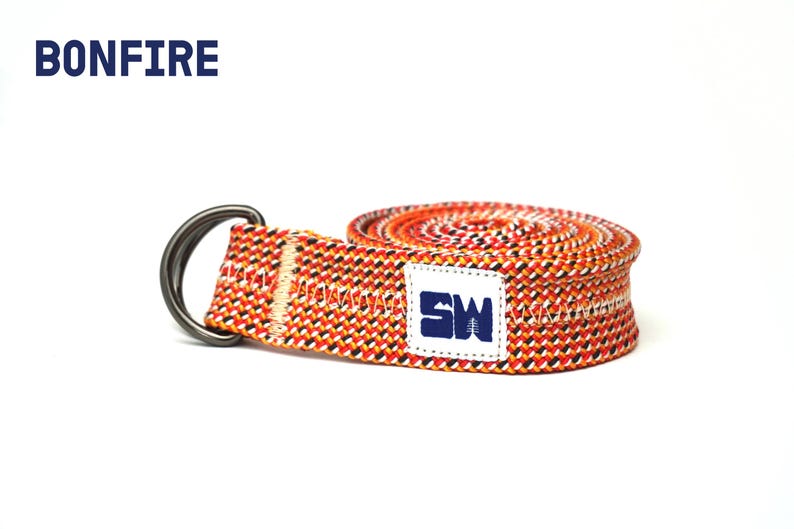 Upcycled Climbing Rope Belt | Double D-ring Belt for Hiking, Climbing ...