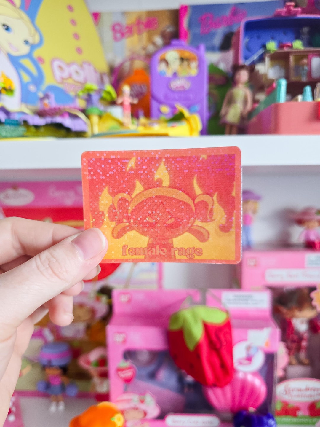 Powerpuff Girls Bubbles Angry Dotted Holographic Sticker - Etsy