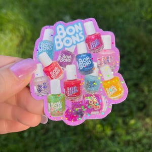 Bon Bons 90s Nail Polish Holographic Sticker - Etsy