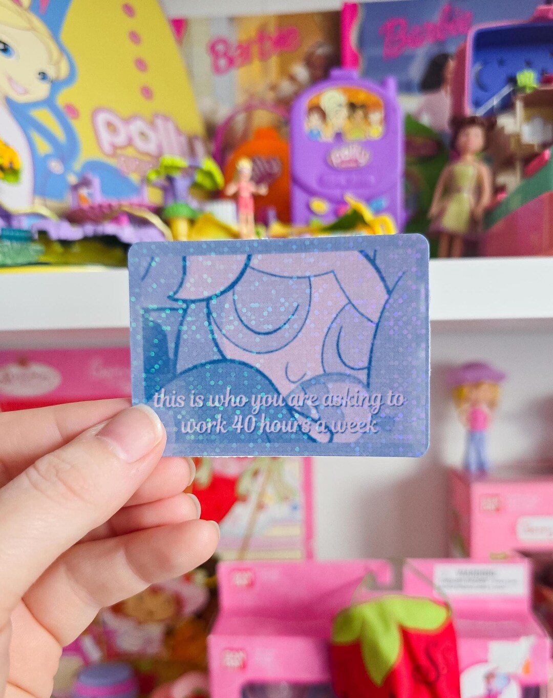 Powerpuff Girls Bubbles Sleepy Dotted Holographic Sticker - Etsy