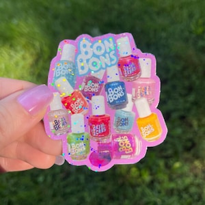 Bon Bons 90s Nail Polish Holographic Sticker - Etsy