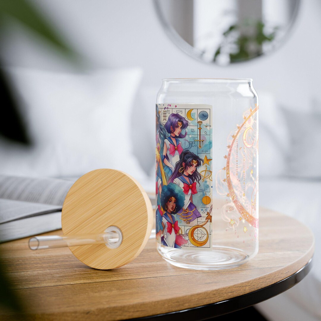 Sipper Glass, 16oz - Magical Girl Anime Heroine Moon Prism Power Luna ...