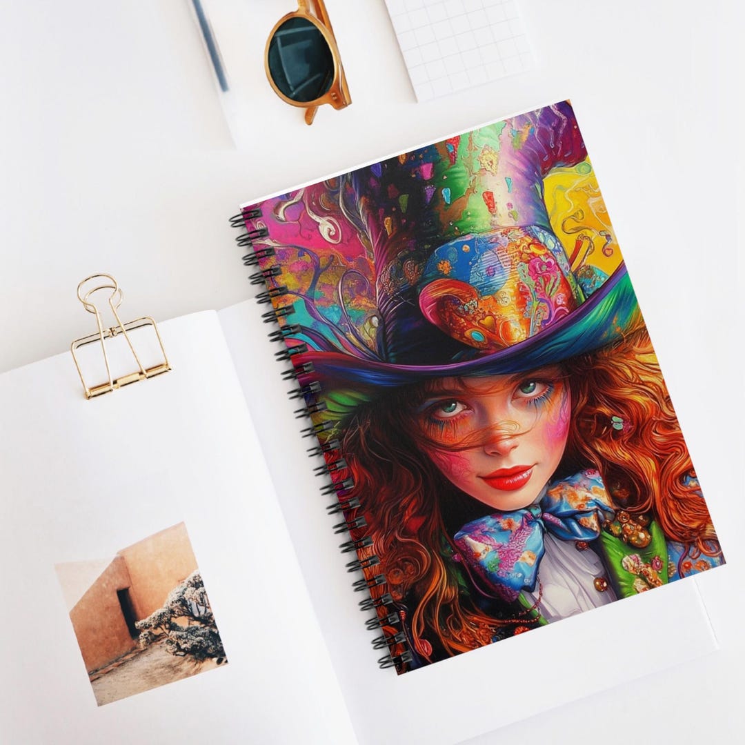 Alice in Wonderland Inspired Spiral Notebook, Magical Notepad for ...