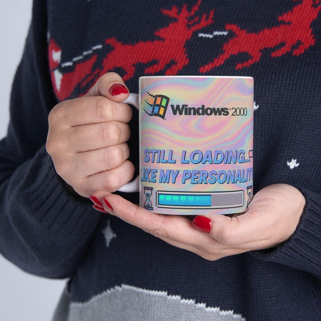 Nostalgic 90s Windows Mug: Retro Computer Design for Tech Lovers ...