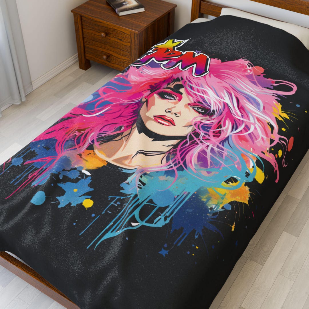 Parody Jem Inspired Velveteen Plush Blanket, Cozy Throw for Fans ...