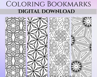 4 Book Lovers Printable Diy Coloring Bookmarks. Arts and Crafts, Book ...