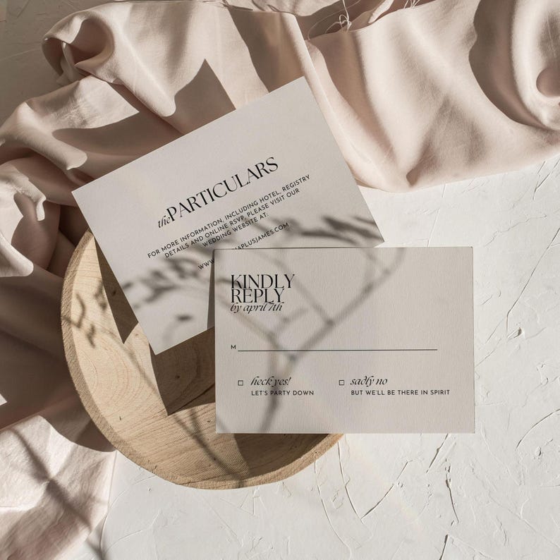 Minimalist Wedding Invitation Suite: Modern Neutral Design (canva ...