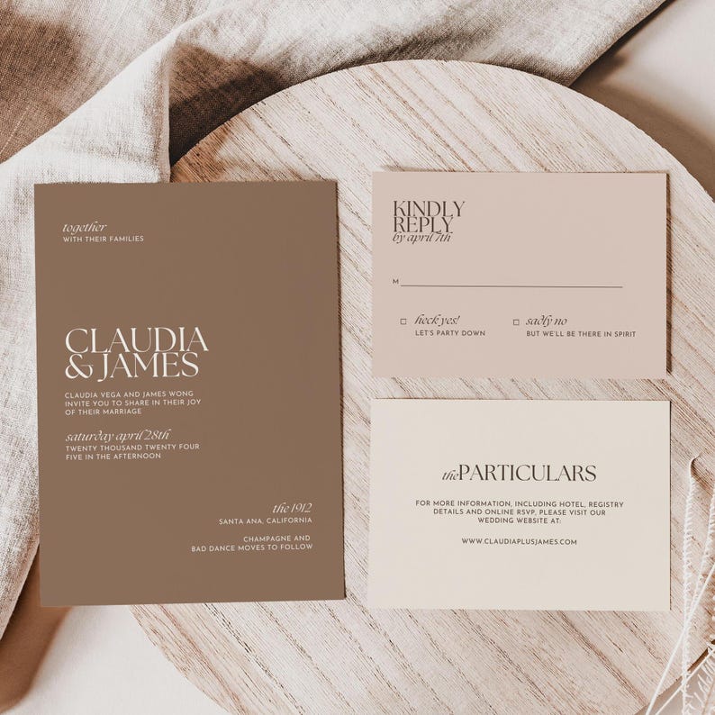 Wedding Invitation Template | Digital Invite Suite | Canva Template ...