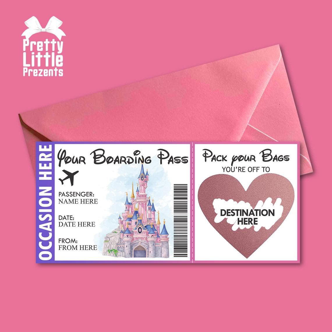 Personalised Disney Tickets, Surprise Disneyland Trip, Scratch to ...
