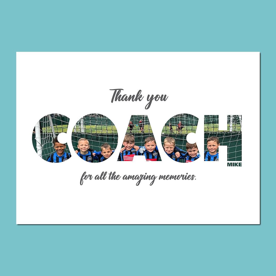 Personalized Football Coach Photo Print: End of Season Gift - Etsy