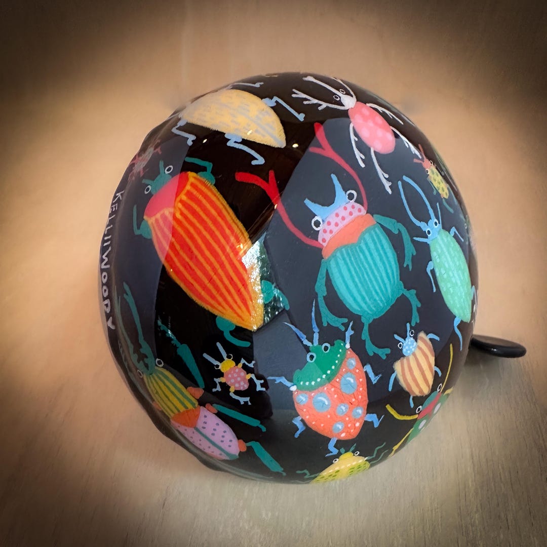 3 Hand-painted Bike Bells Beetles - Etsy