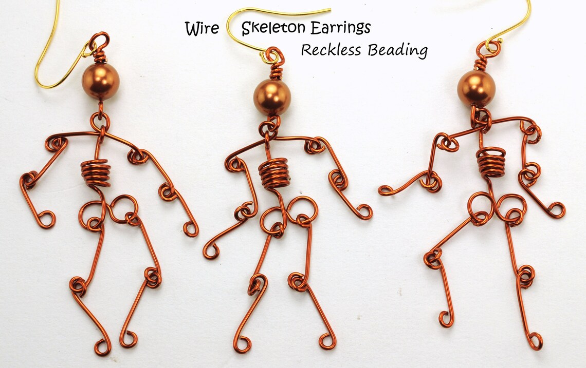 Wire Skeleton Earrings Tutorial - Etsy