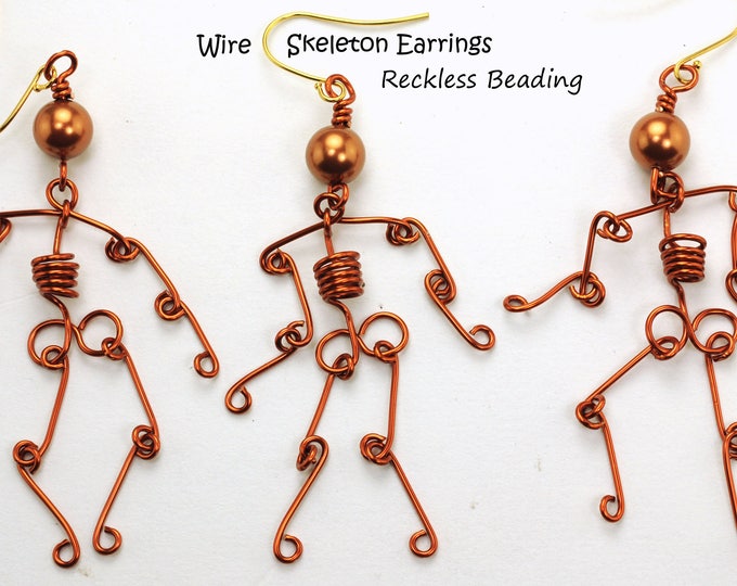 Wire Skeleton Earrings Tutorial - Etsy