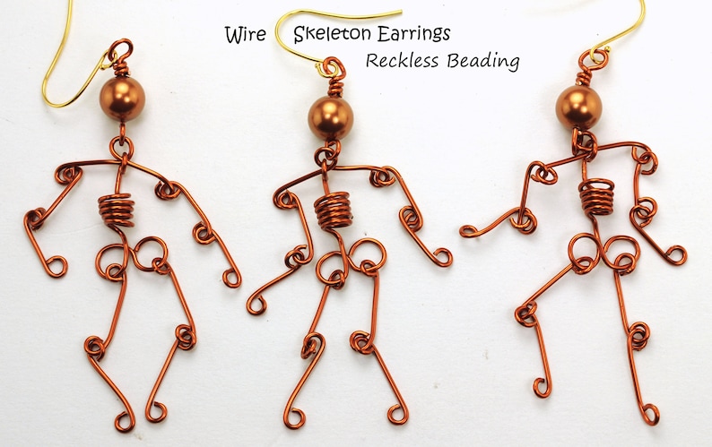 Wire Skeleton Earrings Tutorial - Etsy
