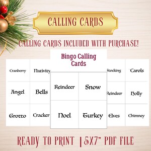 30 Christmas Bingo Cards, Printable Christmas Bingo Game for Kids ...