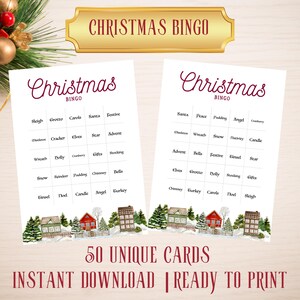 30 Christmas Bingo Cards, Printable Christmas Bingo Game for Kids ...