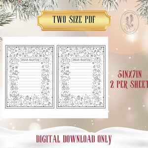 Letter to Santa Coloring Page, Printable Dear Santa Letter, Christmas ...