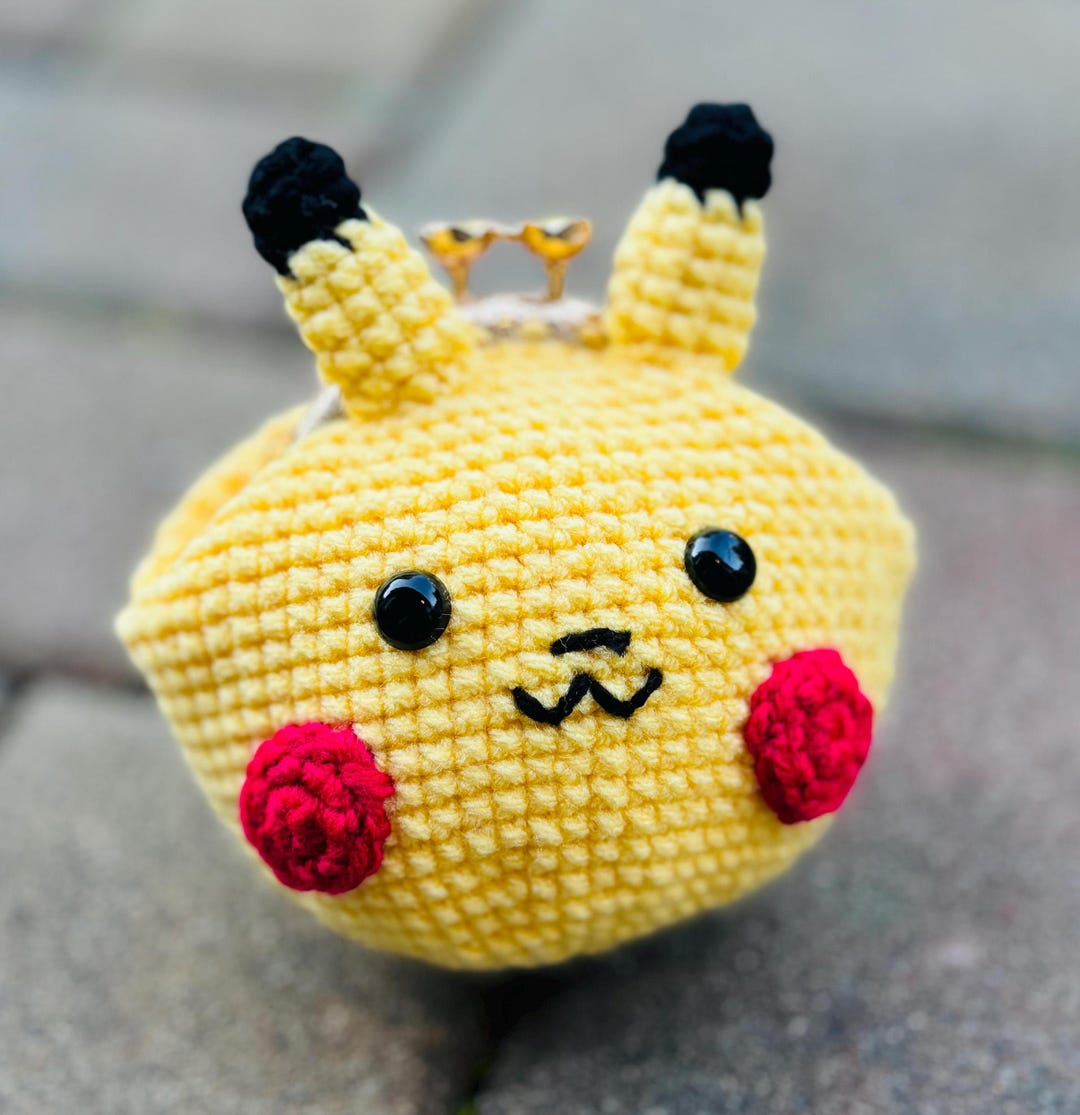 Crochet Coin Purse Keychain, Kiss Lock Amigurumi Pouch, Animal Bag ...