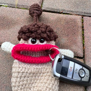 Monster Keychain Crochet Pattern PDF | Key Fob Cover | Amigurumi Key ...